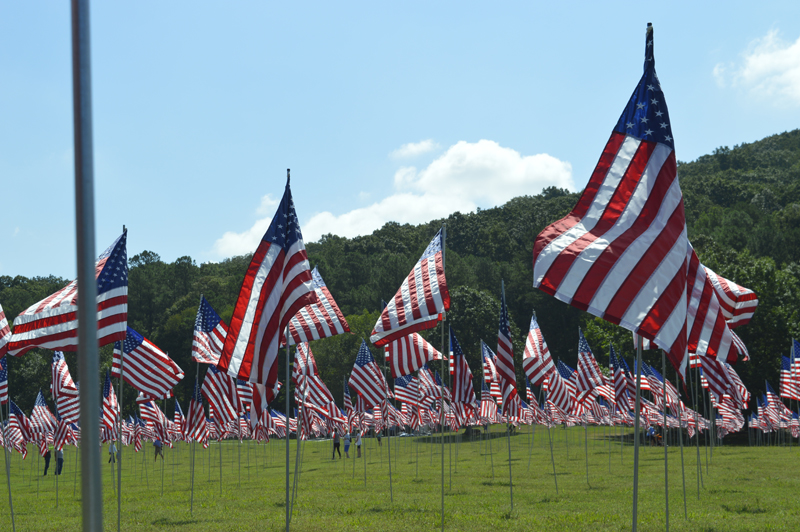 FIELD OF FLAGS - A TRIBUTE TO THOSE WE LOST ON 9/11