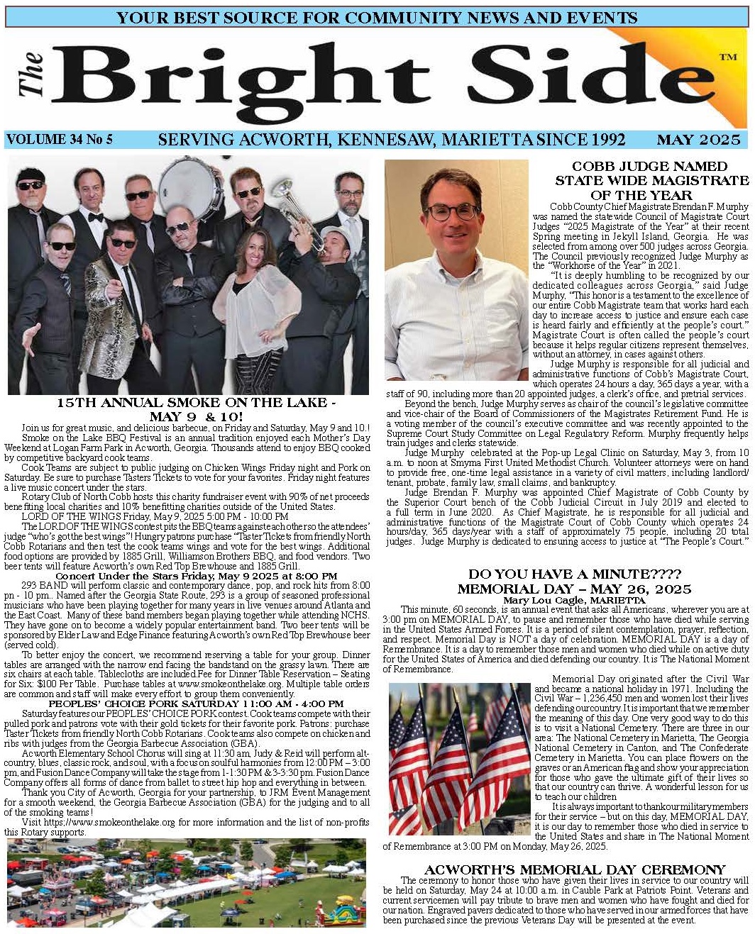 APRIL 2025 ACWORTH, KENNESAW, MARIETTA BRIGHT SIDE IS ONLINE